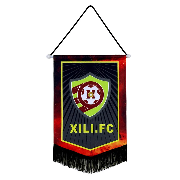 Custom Design Flags Football Pennant Decorative Hanging Flag For Soccer ...