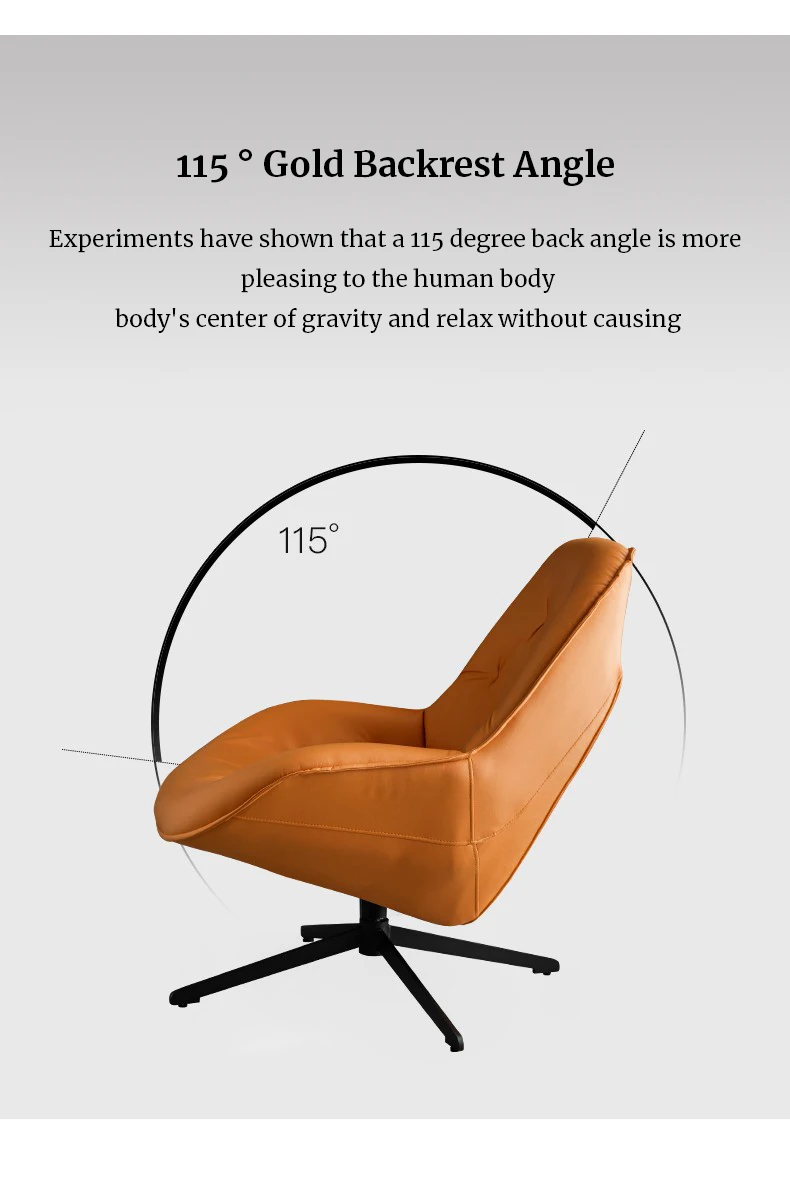 Modern Leather Living Room Chair Rotating Single Sofa Chair Revolving ...