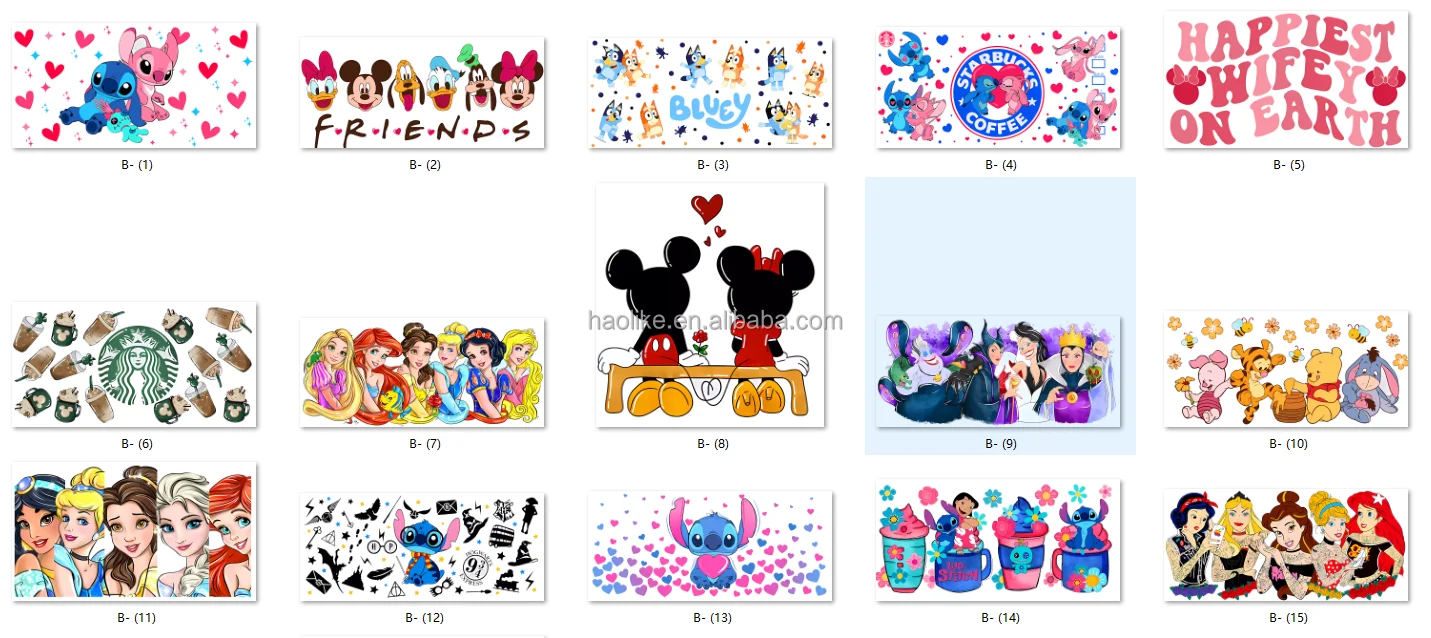 Wholesale New Arrival Valentines Day Design Uvdtf Tumbler Decals Mug ...