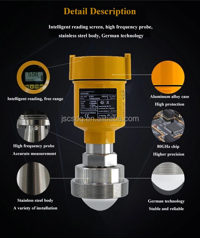 Radar Level Transmitter Level Sensor Guided Wave Radar Level ...