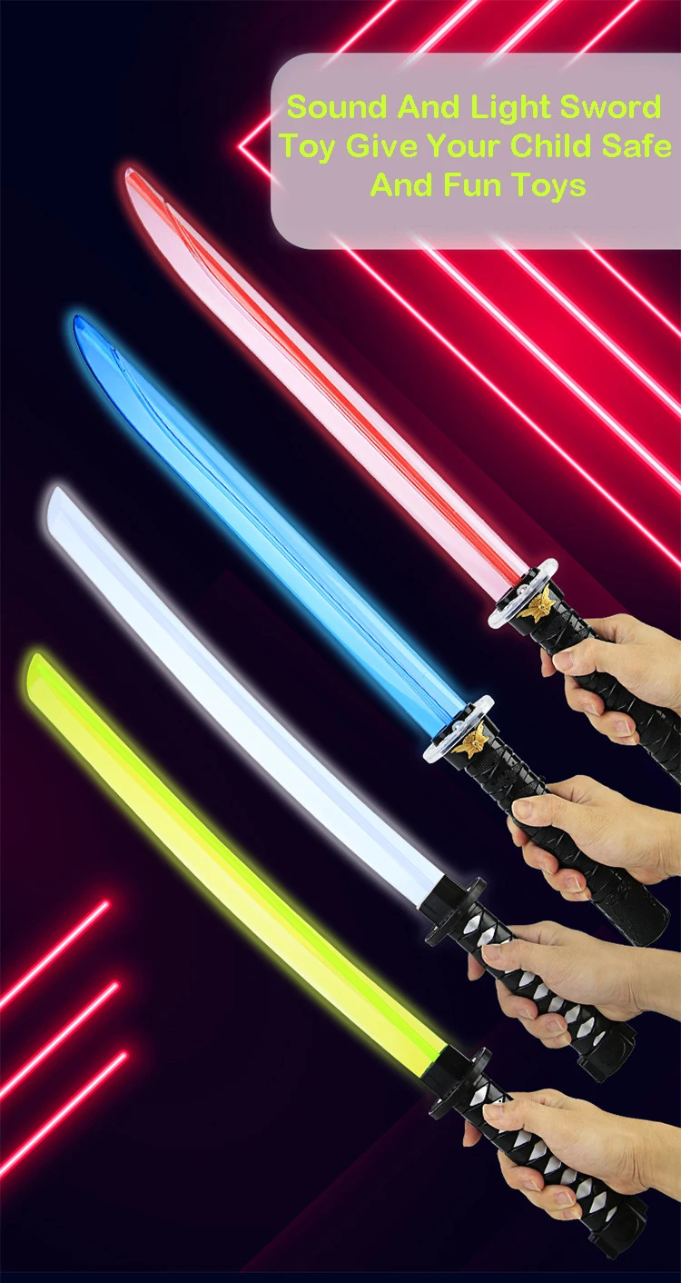 Lightsaber Samurai Sword Multi Color Flash Sword Little Boy Girl Toy Wholesale Led Flashing ...