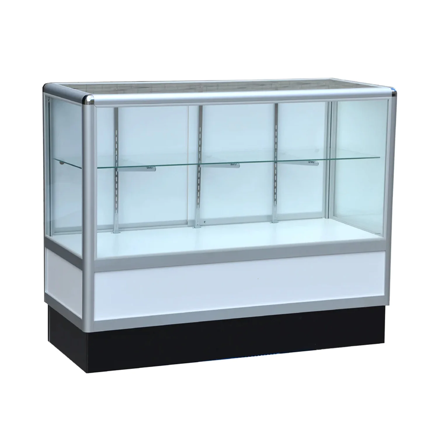 Hikuya Half Vision Aluminum Glass Display Case With Lockable Sliding ...