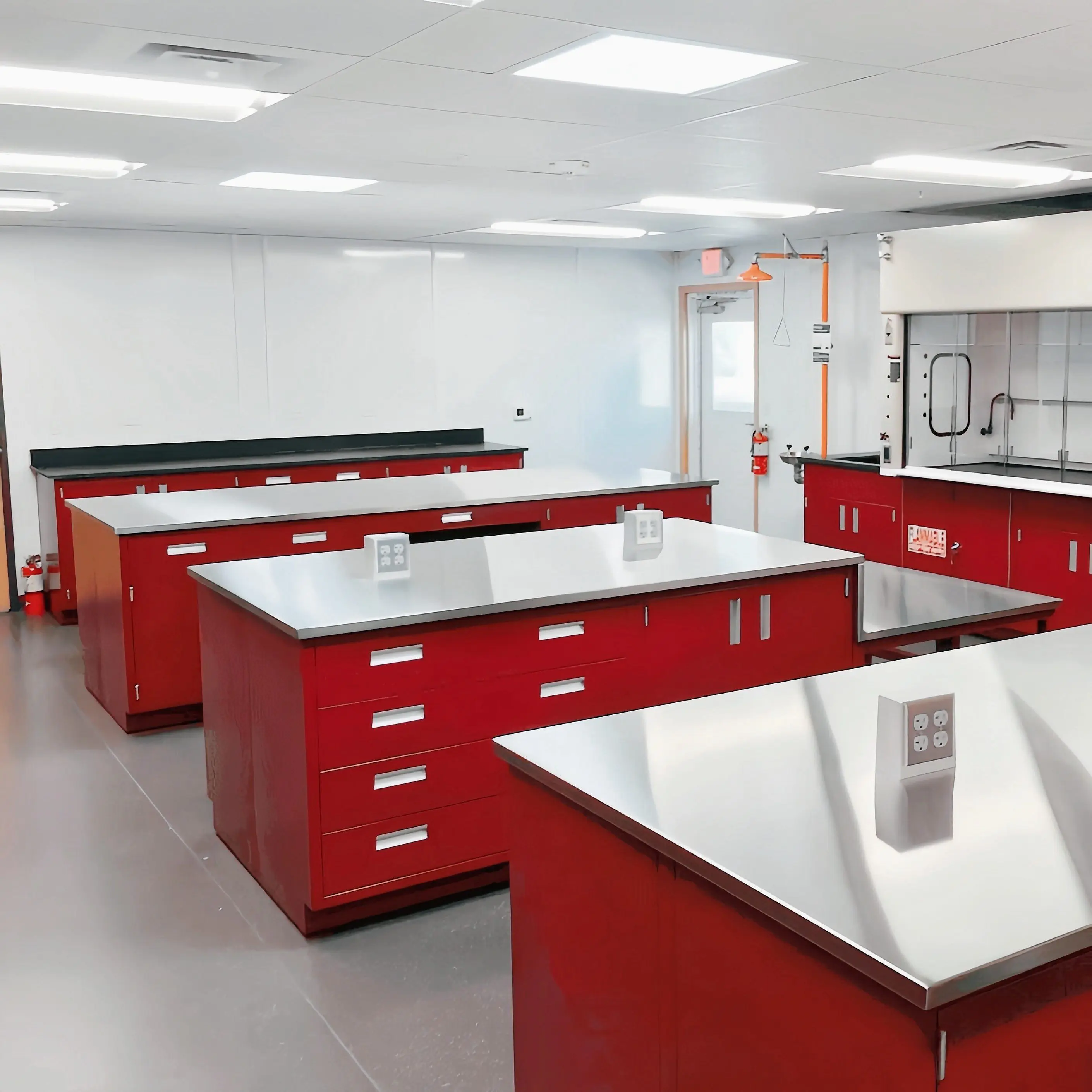 Laboratory Benches with Chemical Resistant Counter Top All Steel Lab ...