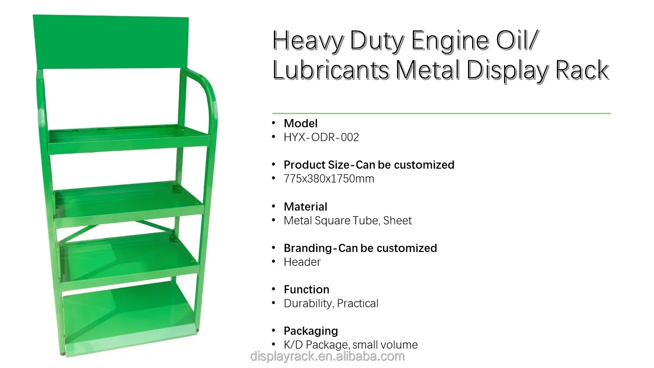 Custom High-End 4 Layers Lubricant Motor Oil Display Shelf