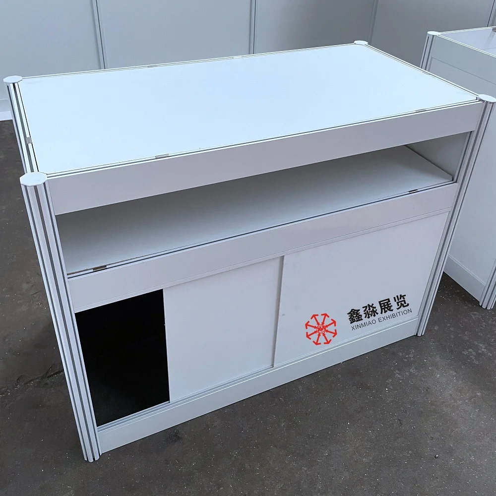 Counter for Exhibition Booth, Octagonal Custom Aluminum Lockable ...