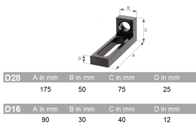 175x75x50x25mm Positioning Angles Ruler For 3d Welding Table Oem D28 ...