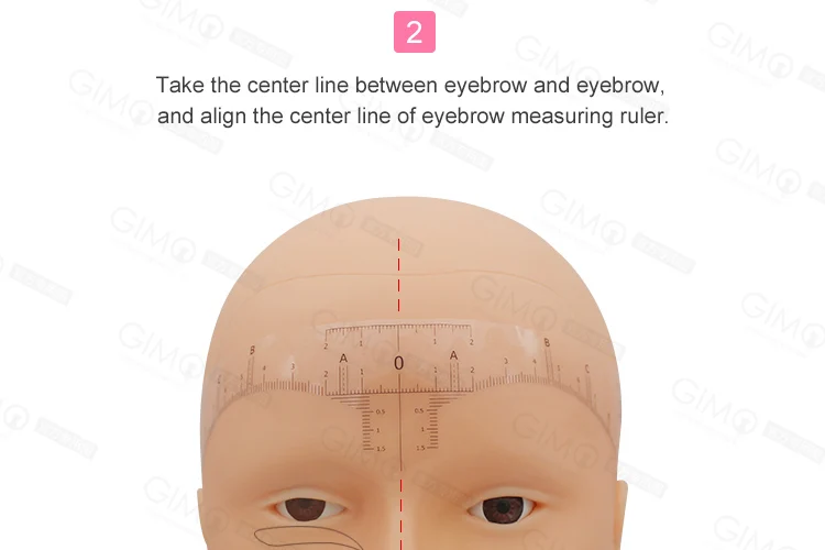 50pcs/box Disposable Eyebrow Measuring Sticker Permanent Makeup Ruler ...