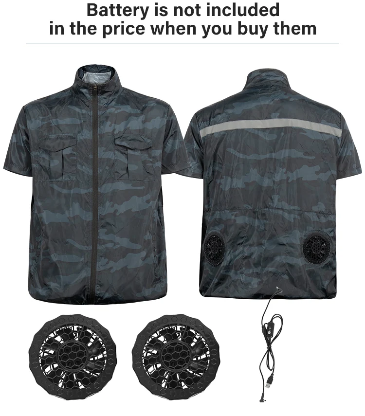 Men's Summer Smart Air Cool Clothes Outdoor Labor Protection Working ...