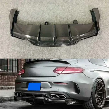 Carbon Fiber W205 Rear Bumper Diffuser Kit For Mercedes Benz Coupe W205 ...