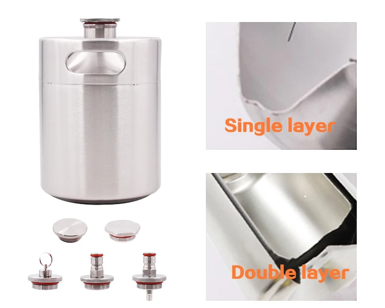 High Quality Beer Keg Draft Beer Dispenser Stainless Steel Pressurized ...