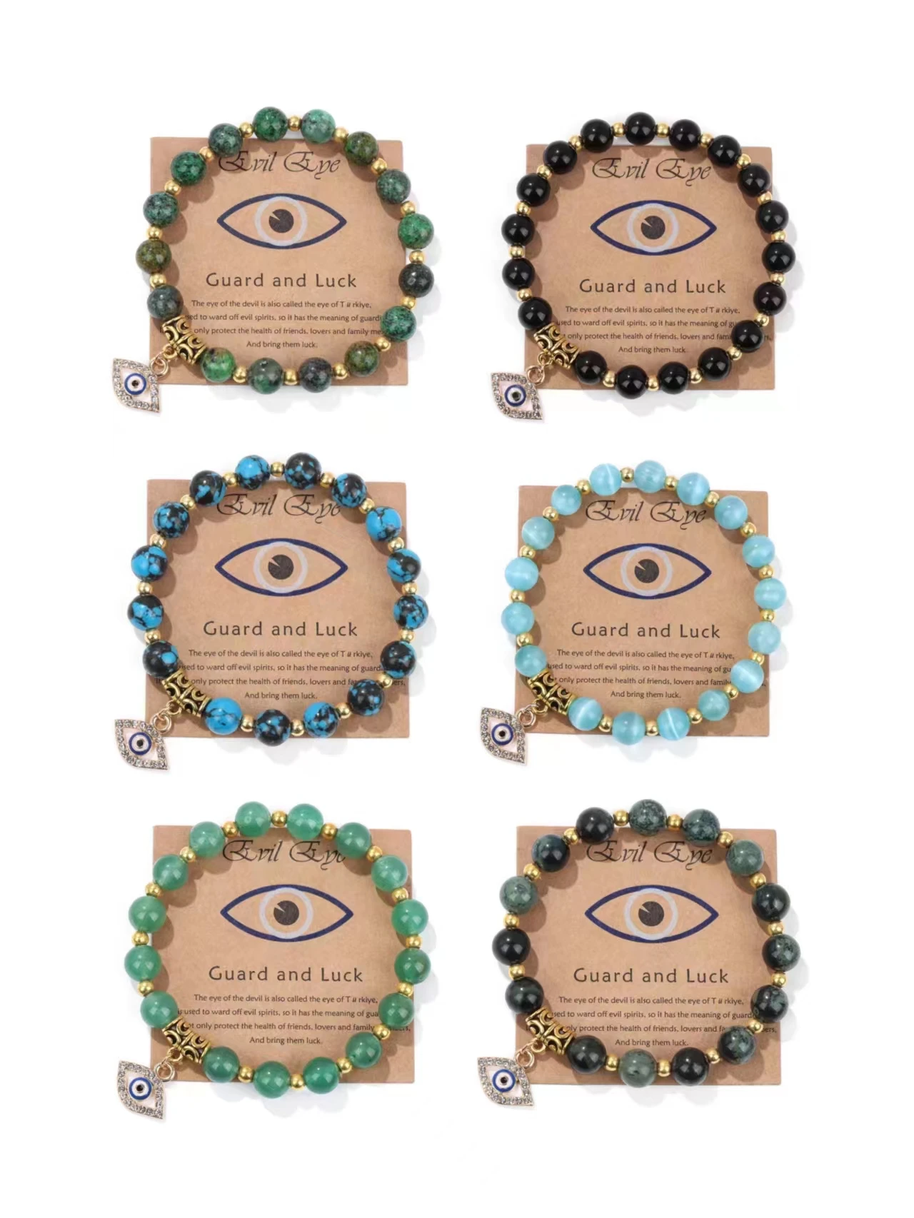 Healing Energy Crystal Stone Beaded Bracelets - Trendy & Precious