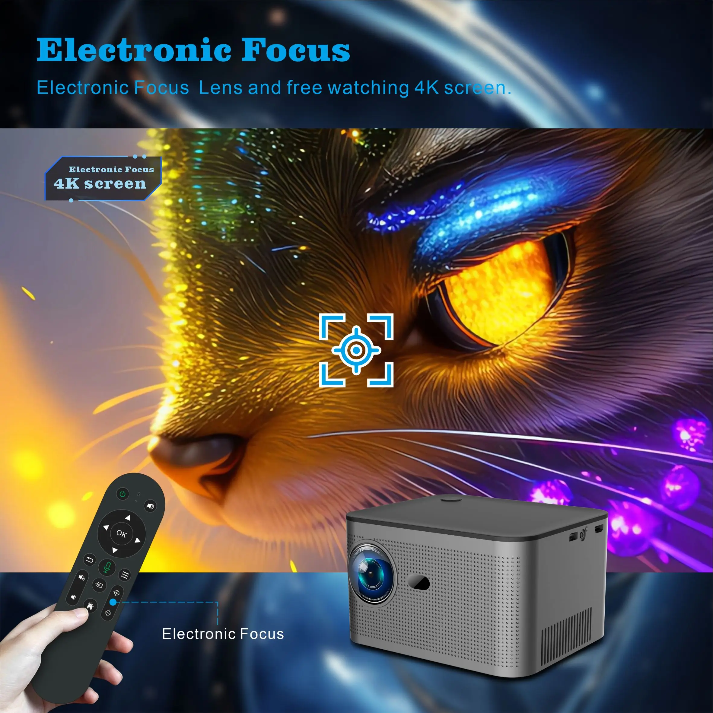 Magcubic Smart Projector Hy350 580ansi 1920*1080p Full Hd Wifi6 Android ...