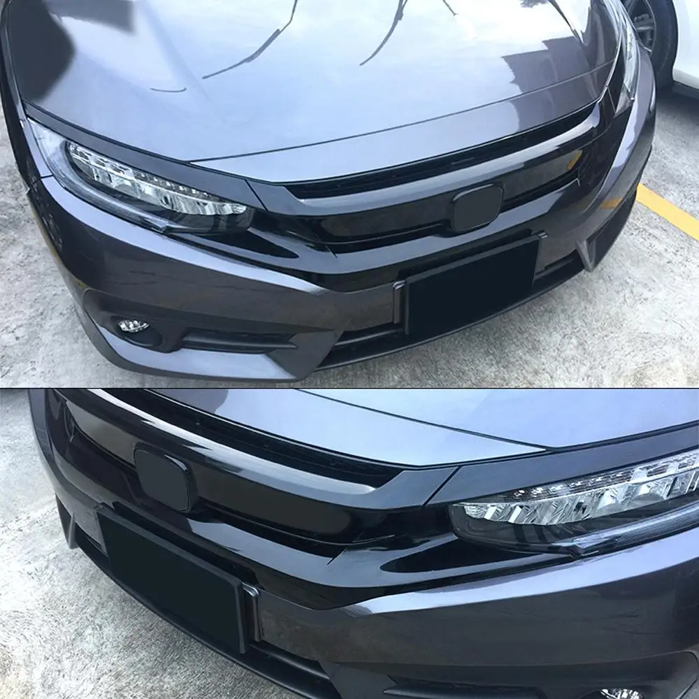 Abs Glossy Black Oem Grille For16-18 Honda Civic Sedan/hatchback - Buy ...