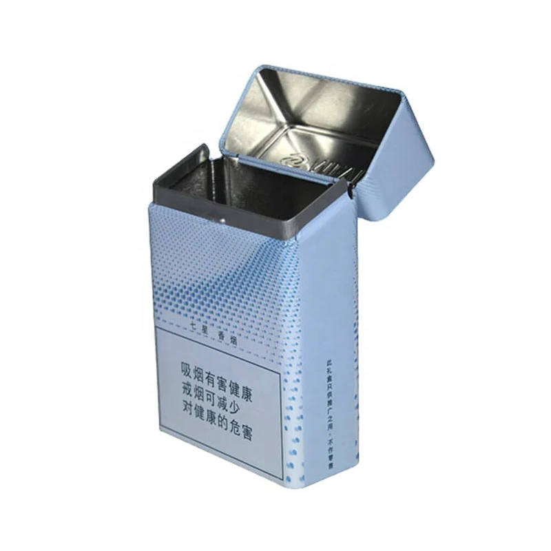 Customized rectangular pocket cigarette tin box tobacco in case with ...