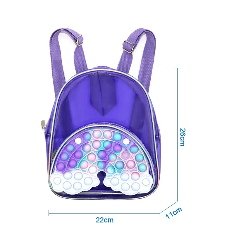 Pop It Backpack For Girls Kids Mini Wholesale Simple Bubble Bags Fidget ...
