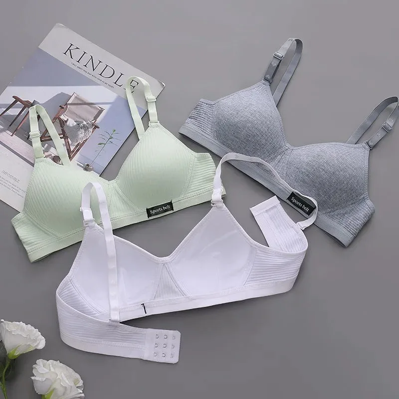 High Quality Teenage Girl's Bras Comfortable Lingerie Cotton Wireless ...