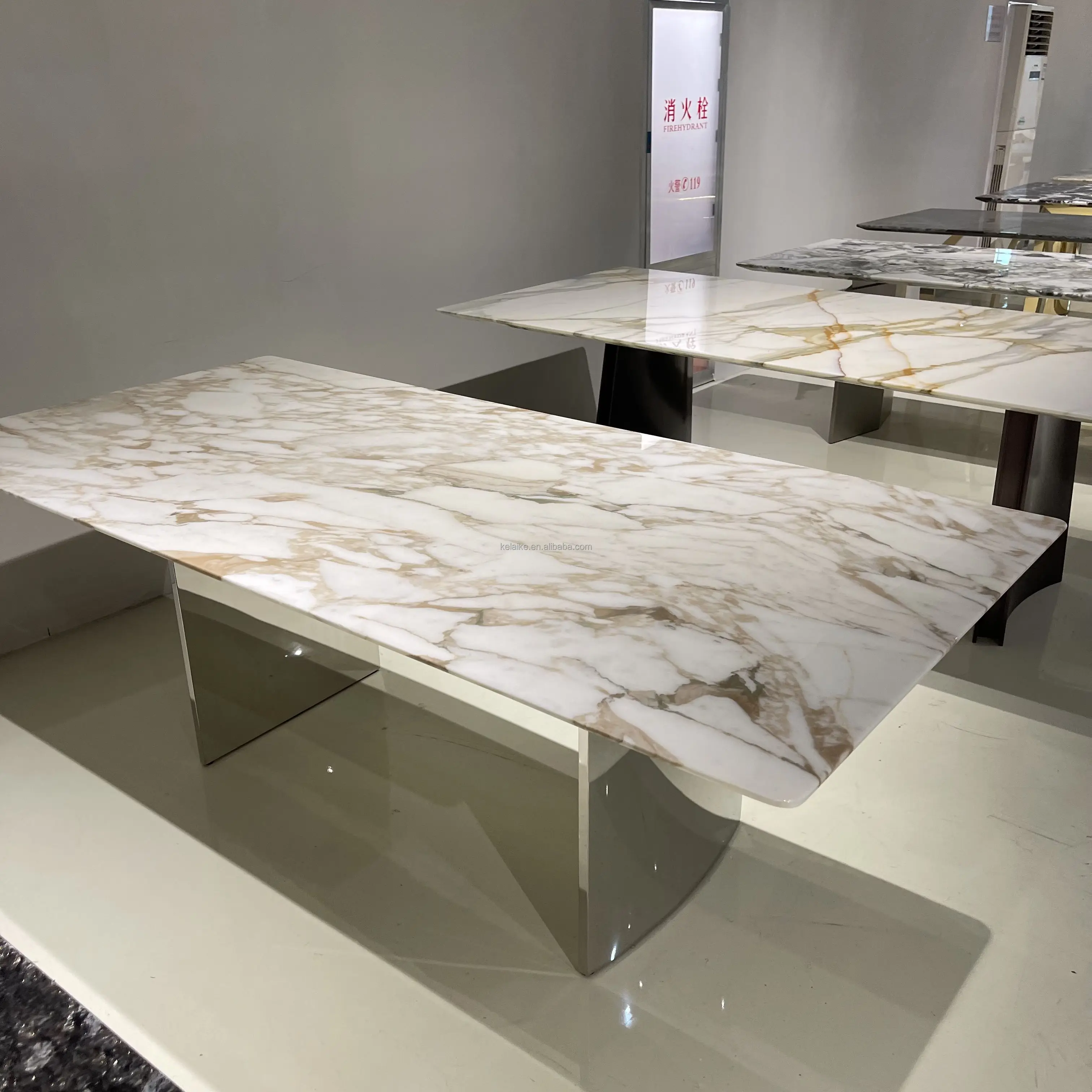 Antique Italian Carrara Marble Stone Texture Live Edge Walnut Dinning ...