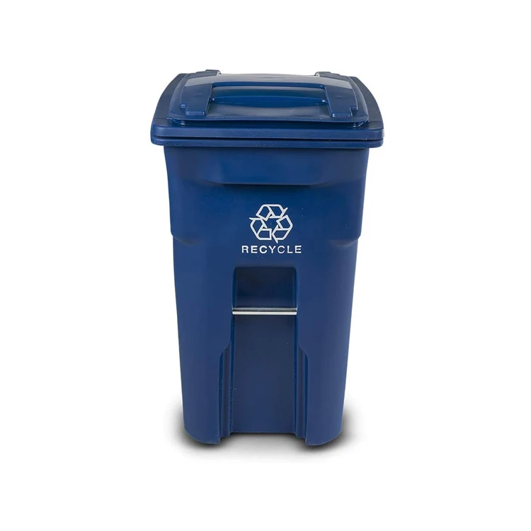 70 Gallon Storage Bin - Durable, Wheeled, Outdoor Recycling