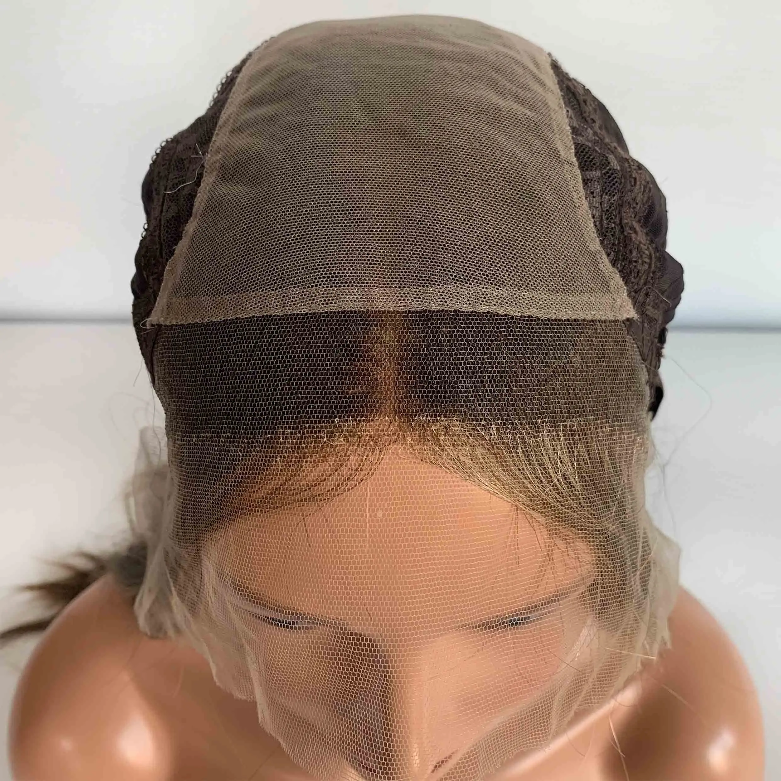 Wholesale Natural Color Dark to Light Cuticle Long Wave Lace Top Wig ...