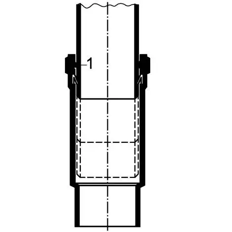 Geberit HDPE Expansion Socket with Ring Seal for Horizontal