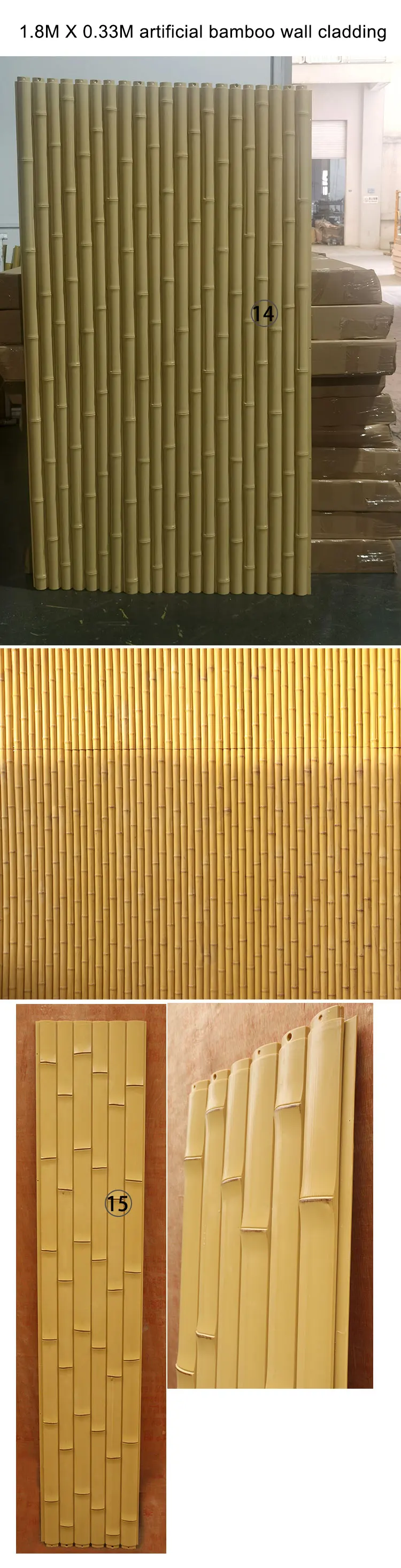 Factory Pretty Artificial Synthetic Plastic Split Black Bamboo Wall ...