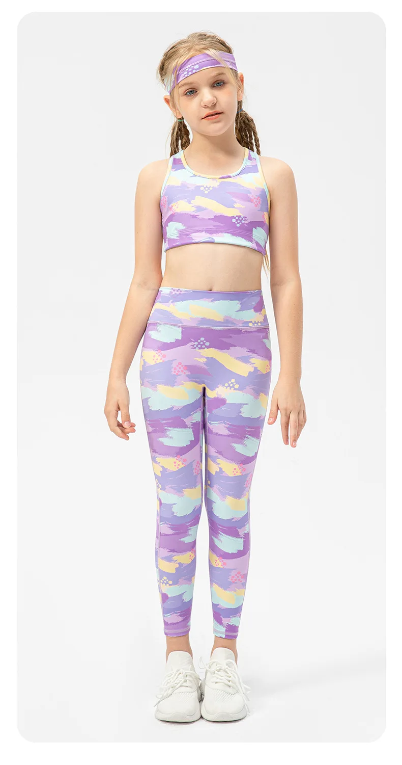 Hot Selling Children's Sports Printed Yoga Girls Fitness Dance Training ...