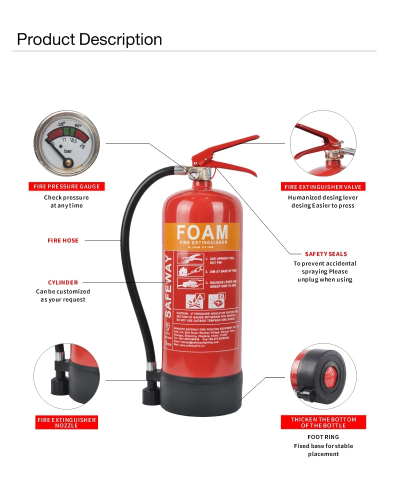 2023 Foam Fire Extinguisher New 6l Fire Extinguisher Factory Direct ...