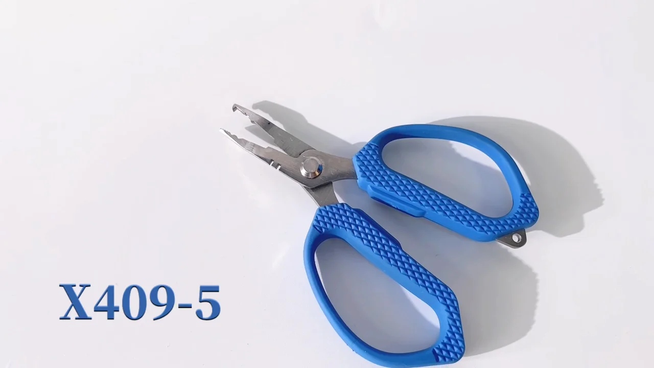 X409-5 Fishing Scissors Stainless Steel Scissors Mini Split Ring Opener ...