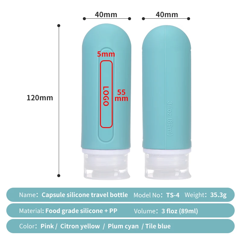 Oem Odm Custom Rectangle Twist Cap Squeeze Bottle Food Grade 60ml Soft Squeeze Lotion Bottle ...