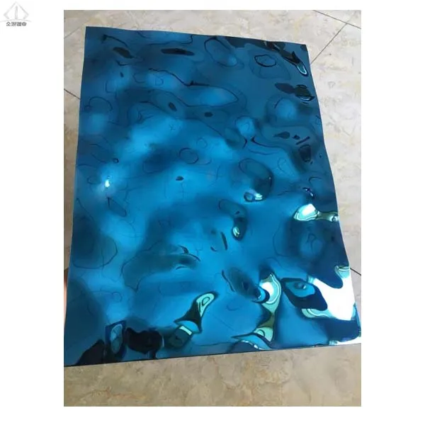 304 Embossed Blue Color Water Ripple Design Stainless Steel Sheet - Buy ...