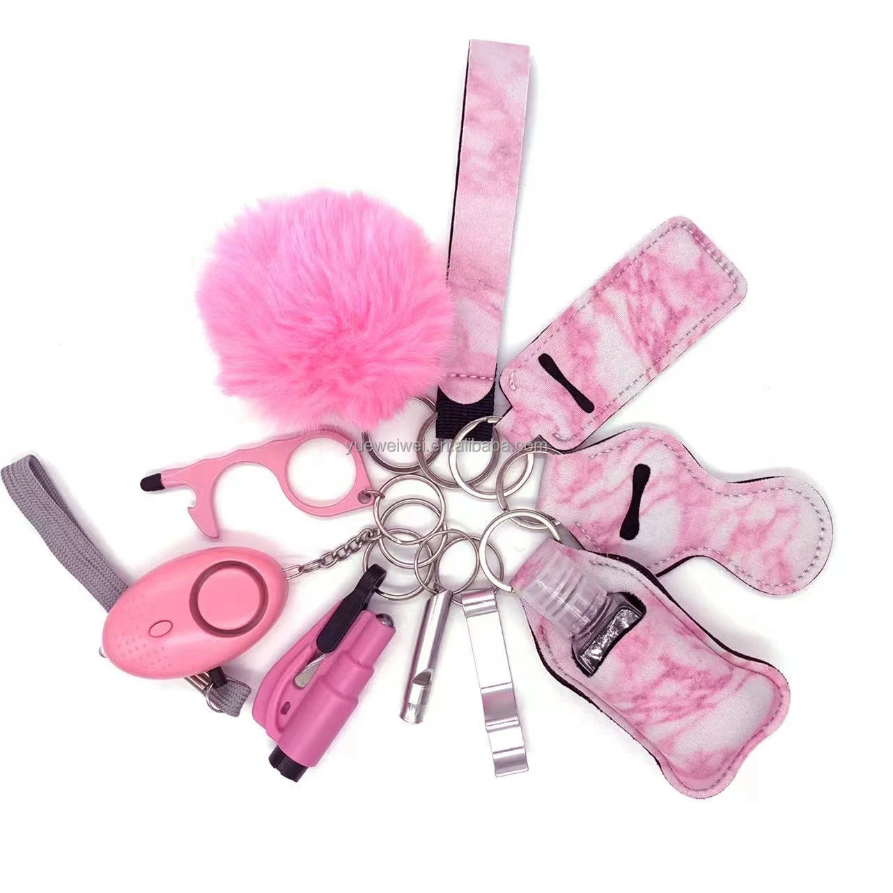 Factory Price 10pcs/set Customized Self Defense Keychain Set Safety ...