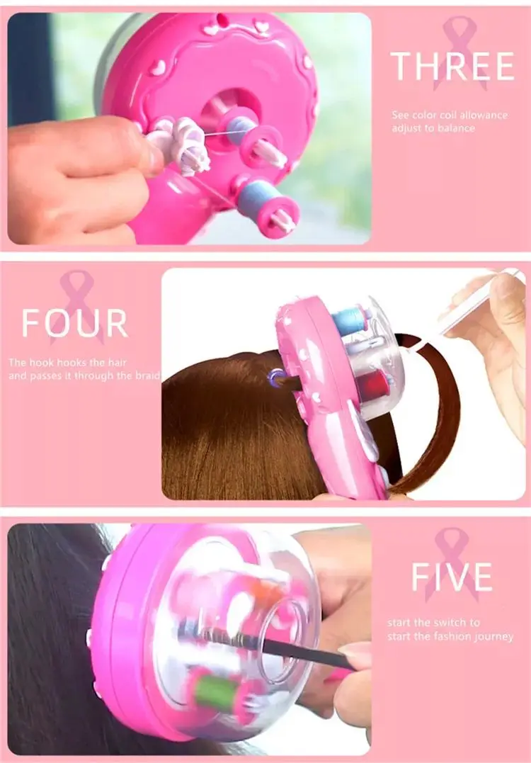 Hot 2024 Hairstyle Tool Automatic Diy Girl Electric Hair Braiding ...