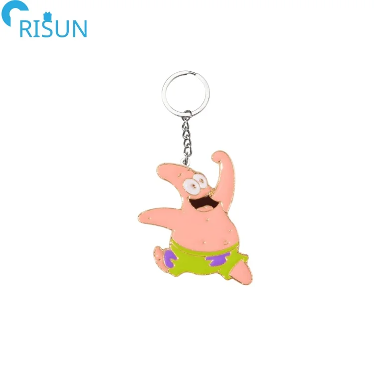 Customized 3d Metal Enamel 3d Spongebob Squarepants Keychains Keyrings ...