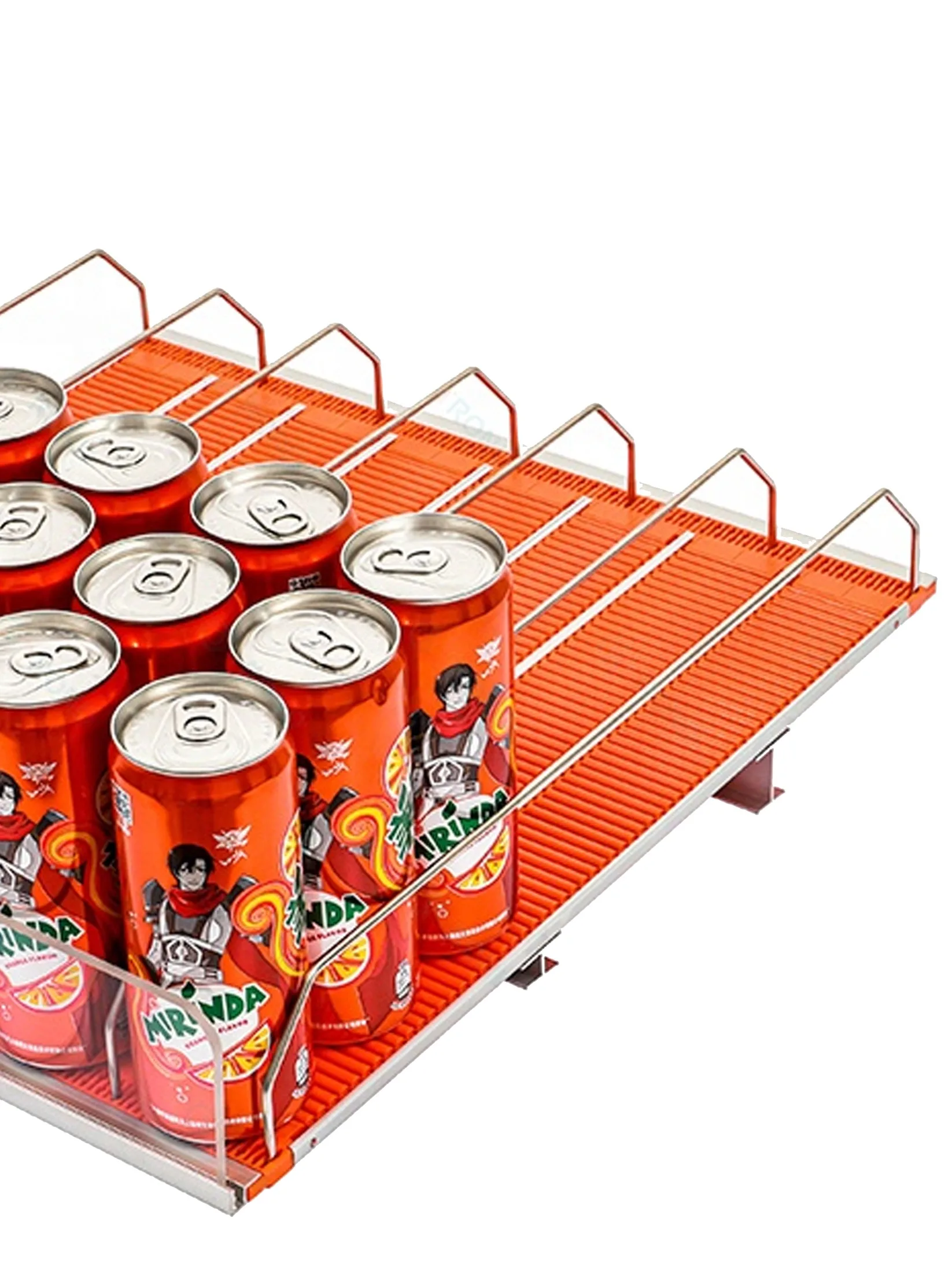 Supermarket Metal Spring Loaded Pos Water Beverage Drink Roller Feed ...