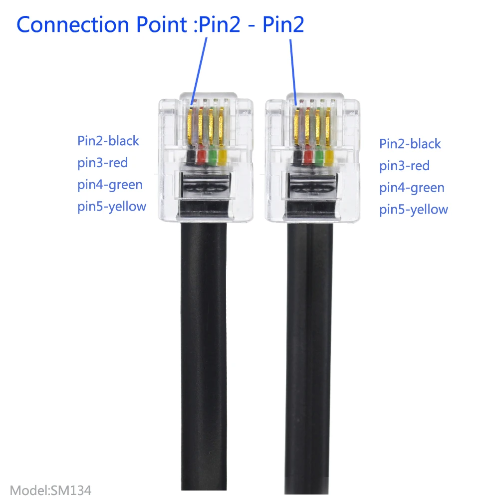 Copper PVC 6P4C Patch Cable - Reliable Telephone Solution