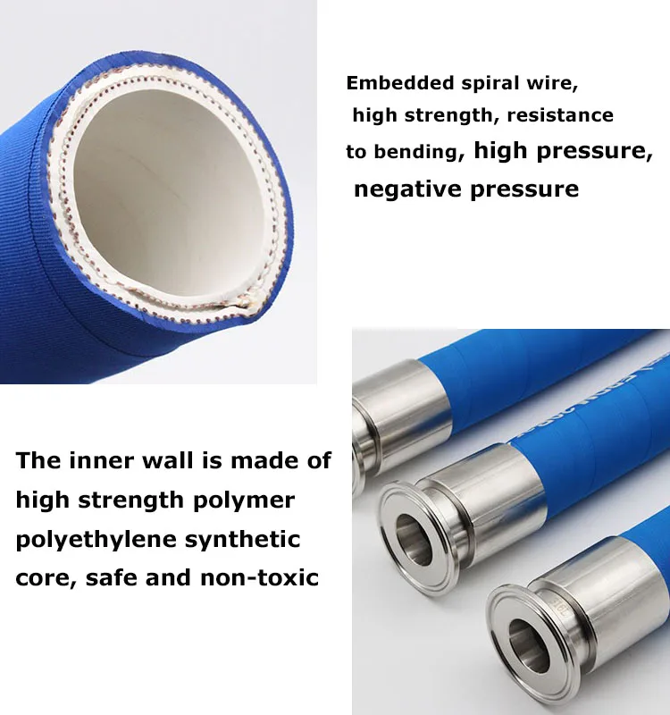 High Temperature Processing Suction EPDM 2 Inch Food Grade Hose