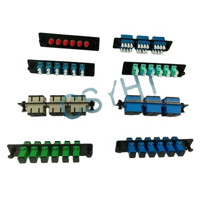 Black Lgx Blank Lc Sc Fc Adapter Plate Panel For 19" 1u 2u 4u Odf Fiber ...