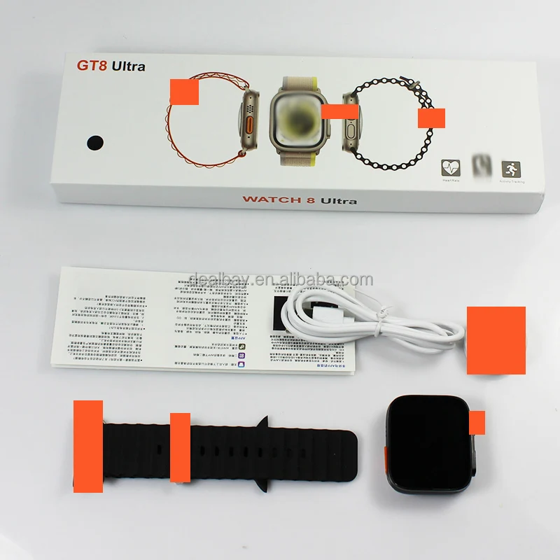 Gt8 Ultra Smart Watch 1.95" Ips Full Touch Ecg Wireless Charging Ip67 ...