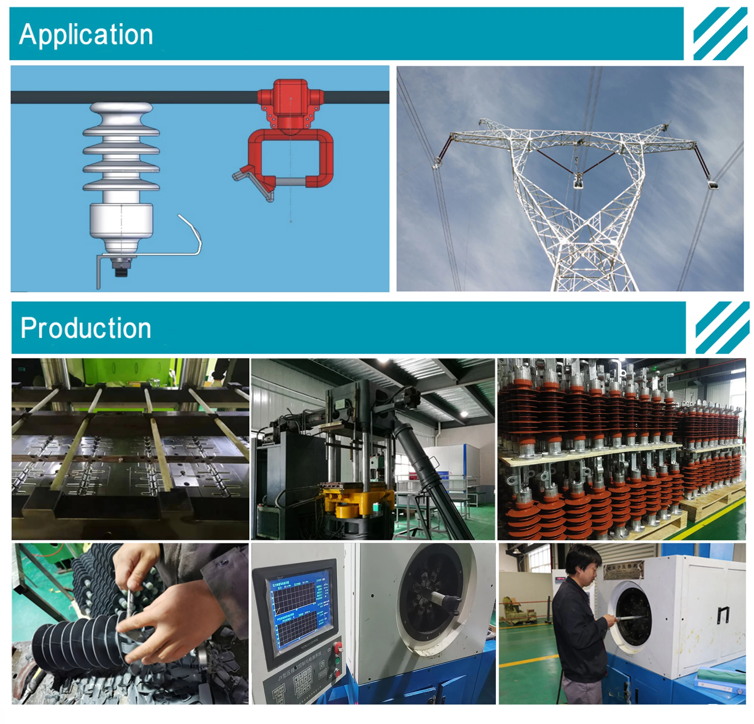 High Voltage Horizontal 35kV 66kV 132kV 138kV 230kV Composite Line Post ...