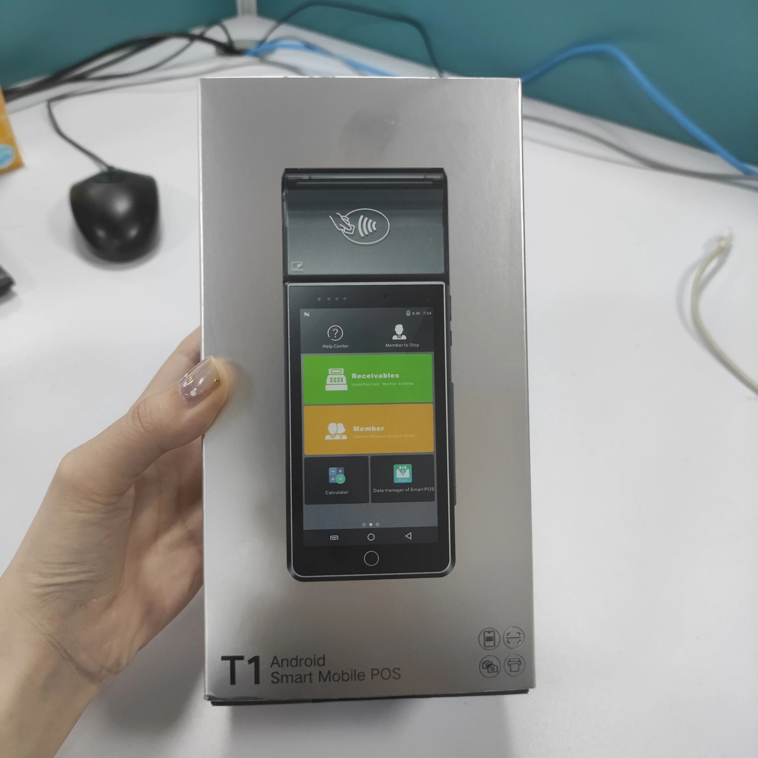 T1 스마트 결제 휴대용 생체 인식 Pos 터미널 Nfc/ic/msr 리더/와이파이/4 그램 Pos 시스템 - Buy 휴대용 ...