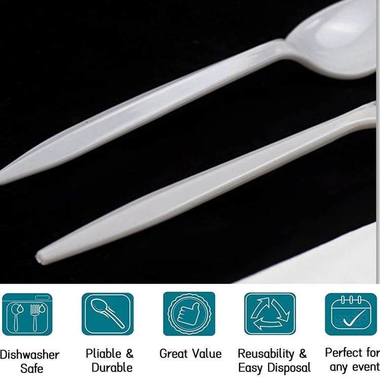 High Quality Factory Disposable Plastic Set Flatware Spoons Forks And ...