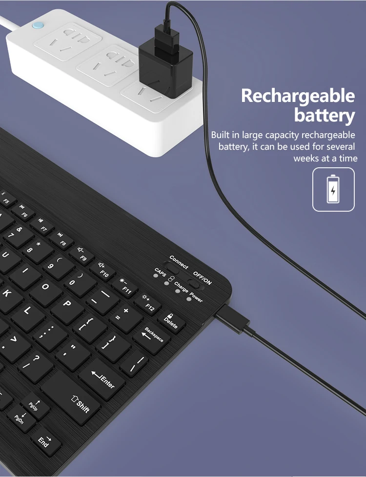 Mini BT Keyboard with RGB Backlight for Tablets & Laptops