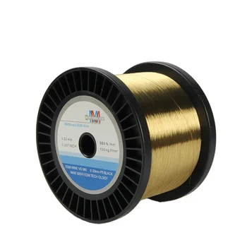 Top Quality Edm Consumables 0.25mm Din160 8kg /spool Edm Brass Wire For ...