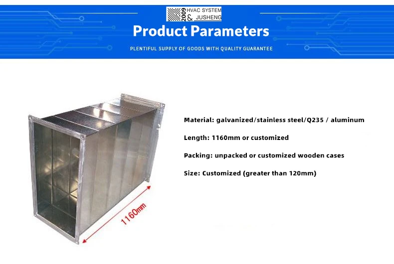 Galvanized Steel Square & Rectangular Air Duct - Custom OEM | Wholesale