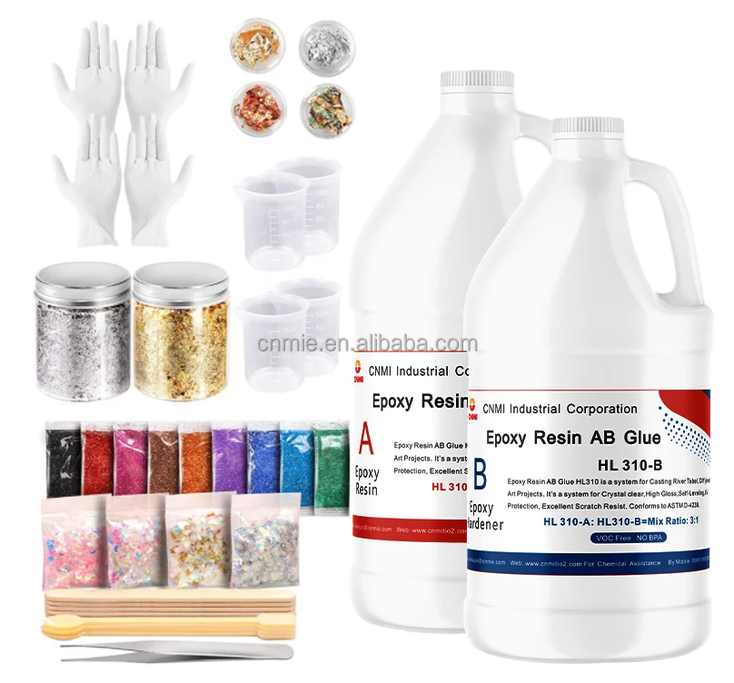 CNMI Clear Crystal Epoxy Resin HL310 Kit Casting Epoxy Resin for River ...