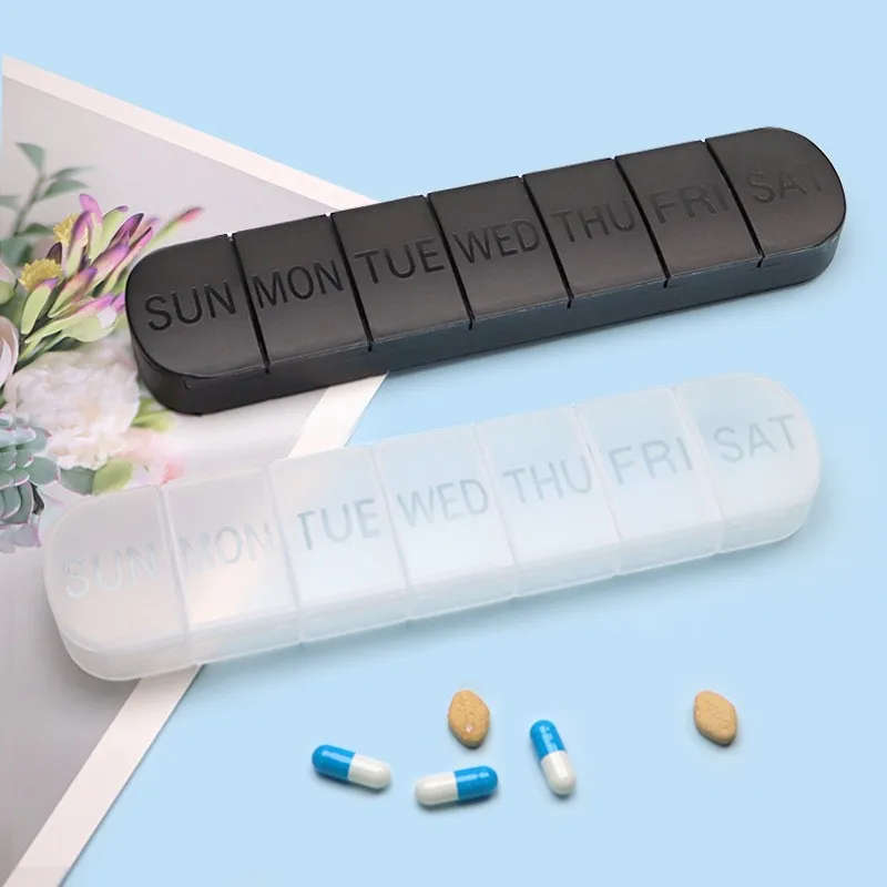 Weekly 7 Grids Travel Promotional Pill Storage Case Large Capacity Custom Color Pill Organizer ...