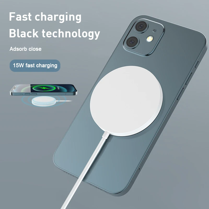 Magnetic 15w Wireless Charger For Iphone 12 Pro Max Mini For Fast ...