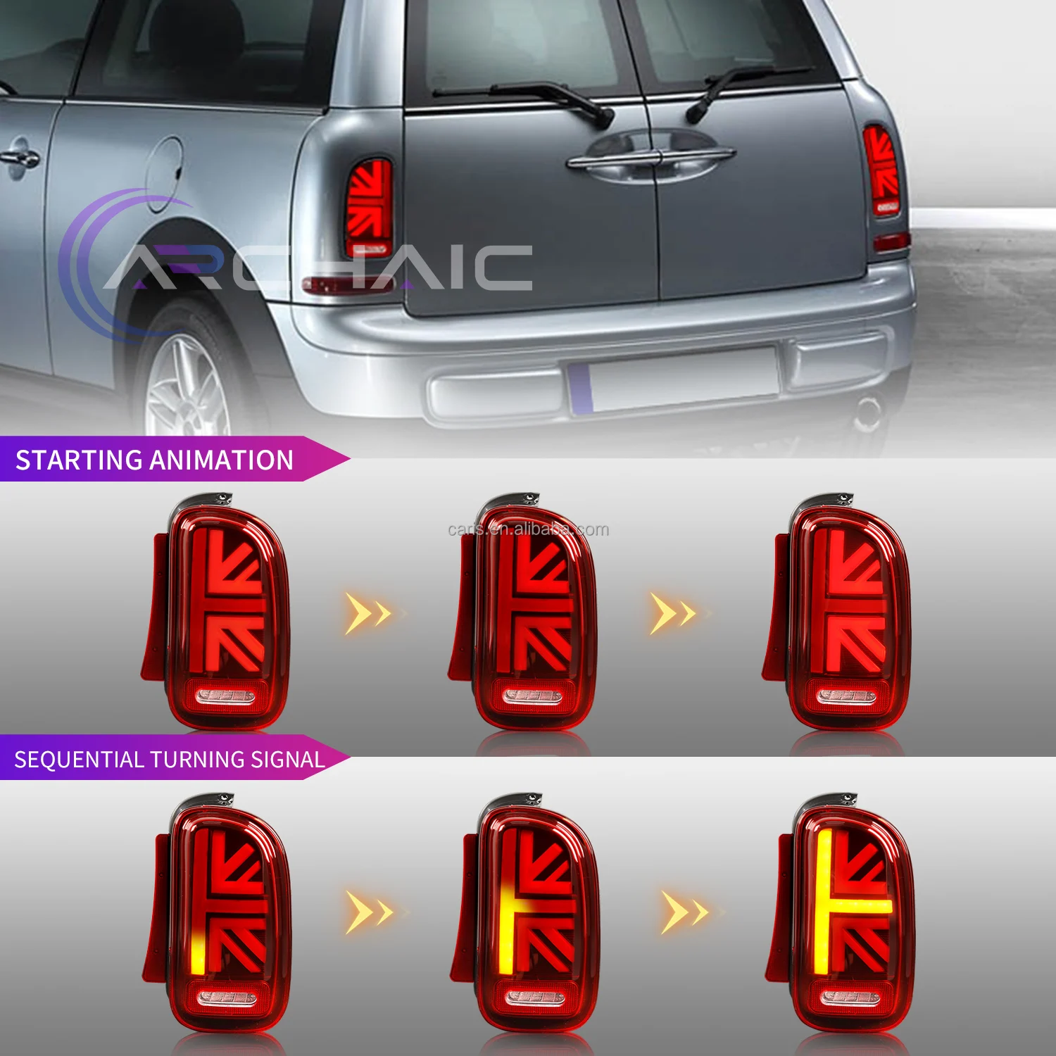 Archaic New Arrival Rear Light Mini R55 Tail Lights Sequential Union ...