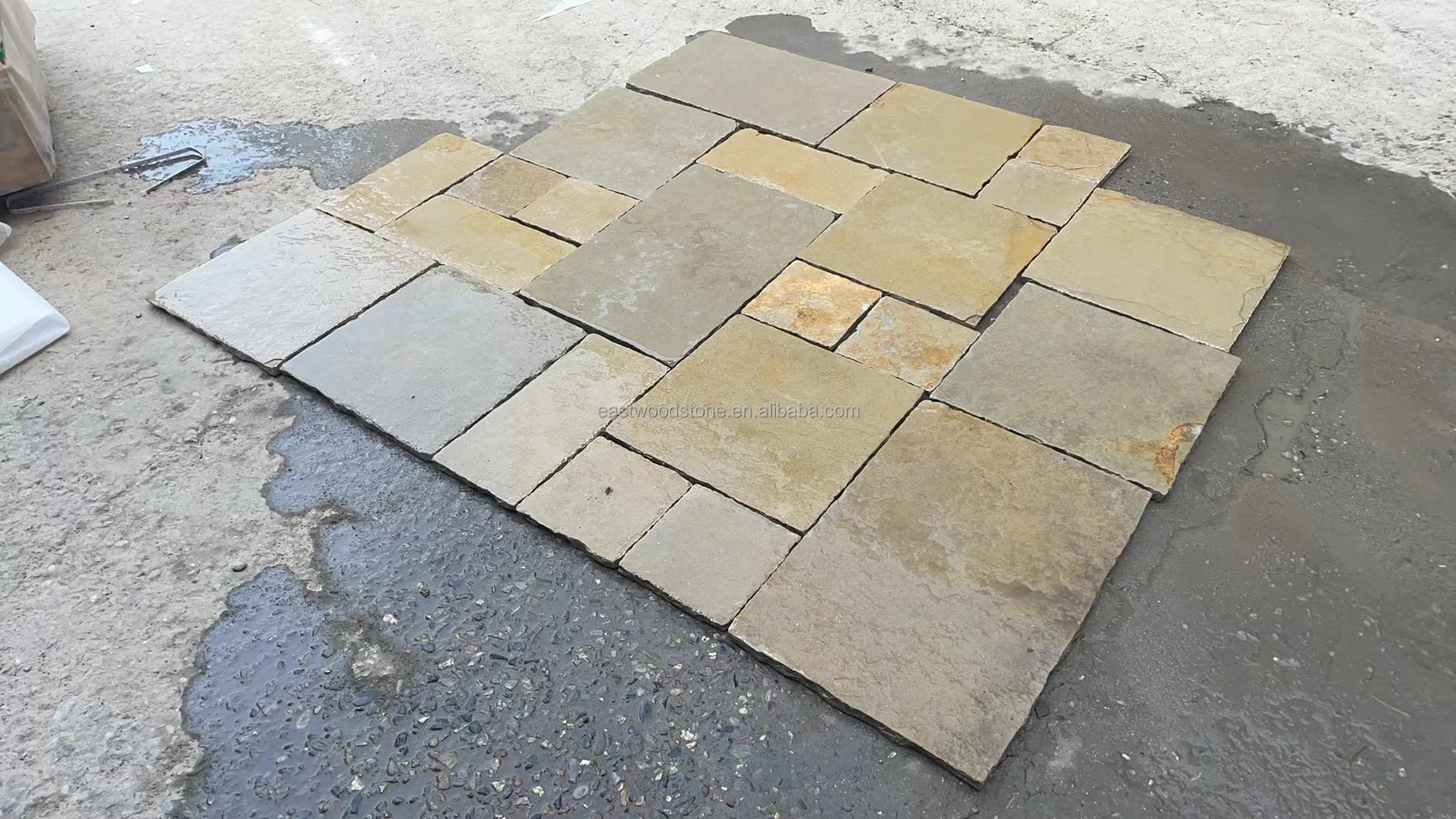 Yellow Limestone French Pattern Pavers Modern Design Natural Stone ...
