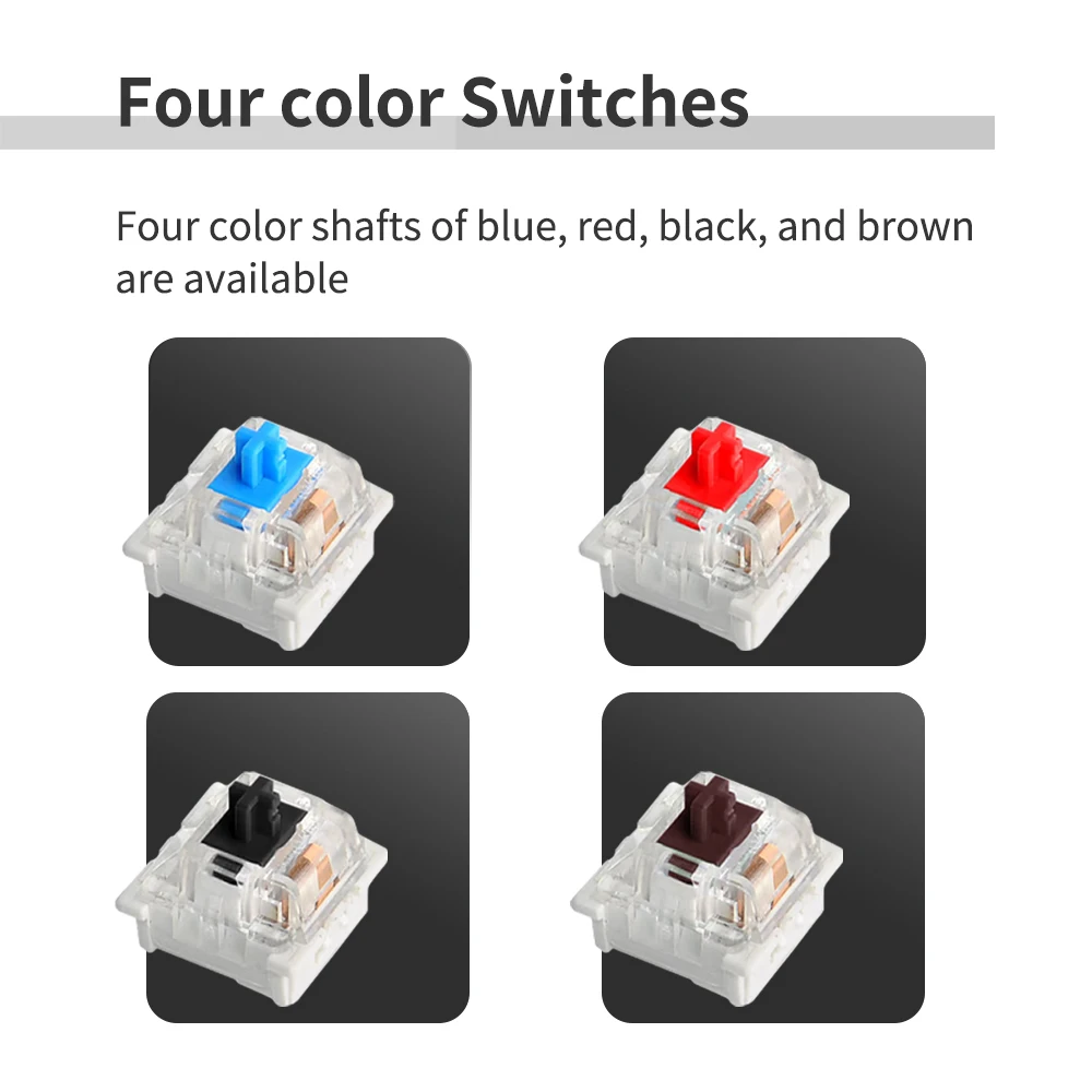 Mini Mechanical Keyboard Gaming Bt+2.4g+usb Three-mode Metal Shell 7 ...